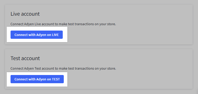 Connecting with Adyen